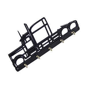 18 Wheeler Semi Truck Big Rig Key Rack Hanger Holder for Wall Entryway Organization Housewarming New Home Gift - 8" x 4" x 3/16" -Five Hooks