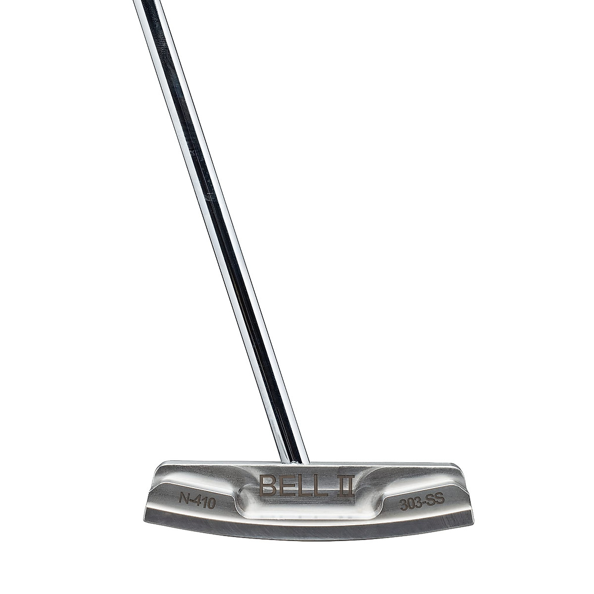 Bell II N-410 No-Offset Center Shaft Jumbo/Oversize Blade Golf Putter + Tacki-Mac Jumbo Flat Top Grip (Right, 33)