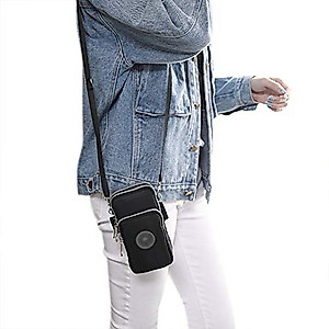 3-Layers Cellphone Pouch Wristlet Purse Waterproof Sports Armband Shoulder Bag Wallet