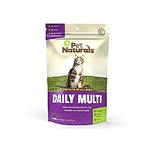 Pet Naturals Daily Multivitamin for Cats with Biotin, Taurine and Arginine, 30 Fish Flavored Chews