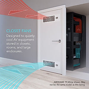 AC Infinity AIRFRAME T7 Black, High-Airflow Cooling Fan System 17", Exhaust Airflow, for AV Equipment Rooms, Closets, and Enclosures