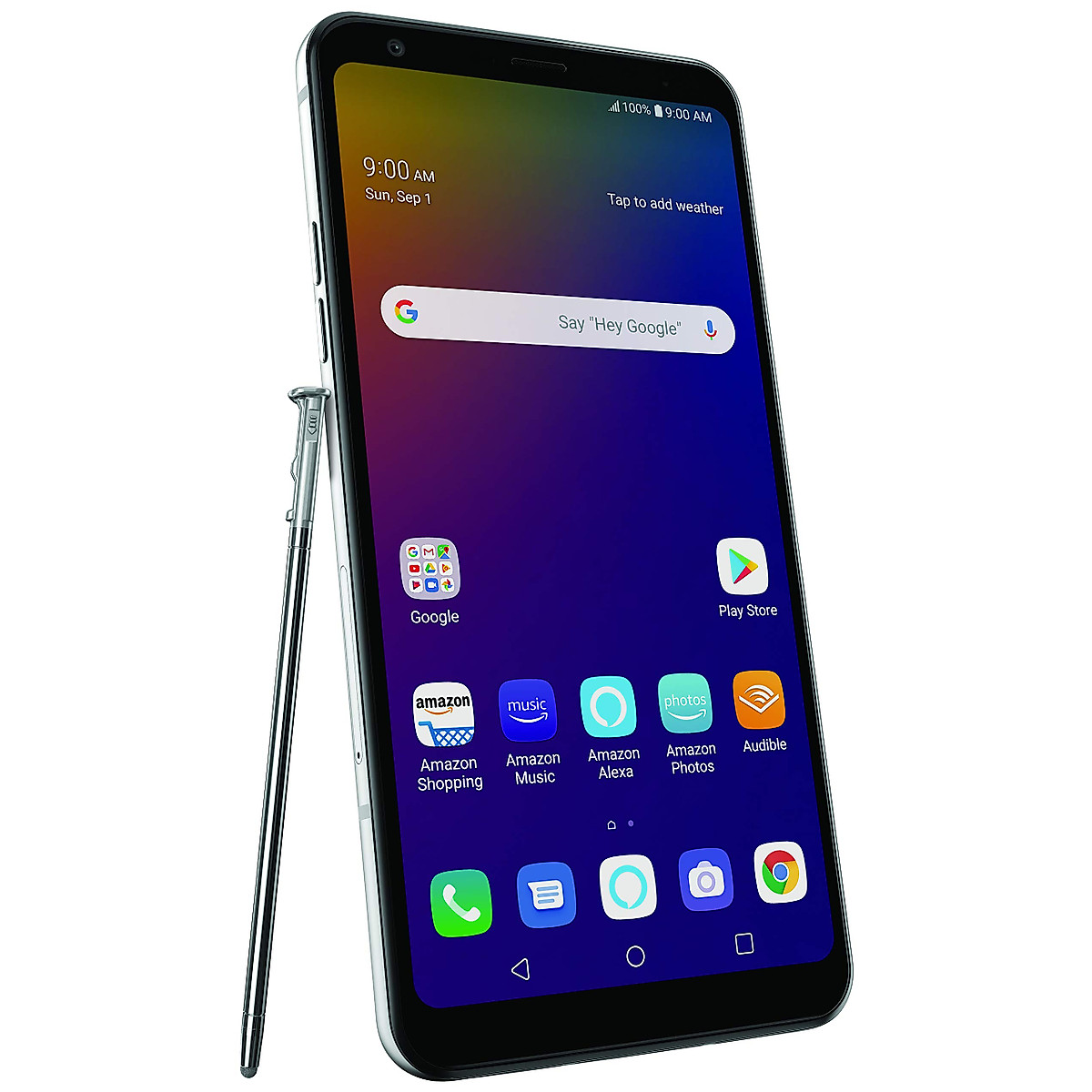 LG Stylo 5 with Alexa Push-to-Talk – Unlocked – 32 GB – Silvery White (US Warranty)