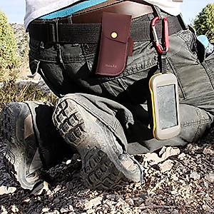 Leather Pocket Knife Sheath, Belt Leather Sheath for Folding Knife (Dark Brown)