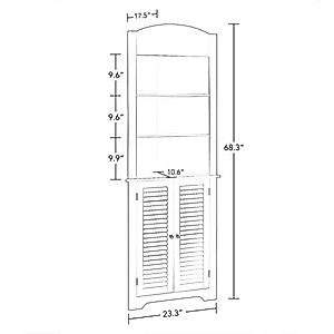 RiverRidge Ellsworth Collection Tall Corner Cabinet, White