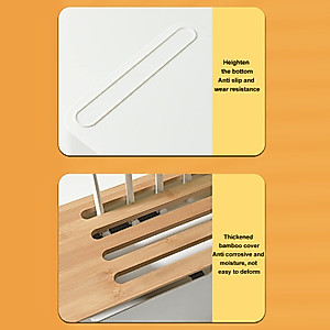 VBESTLIFE Large Space Router Storage Box with Multi Hole Bit, Cover, Neat Organization for Router, TV Box Components, Media Equipment