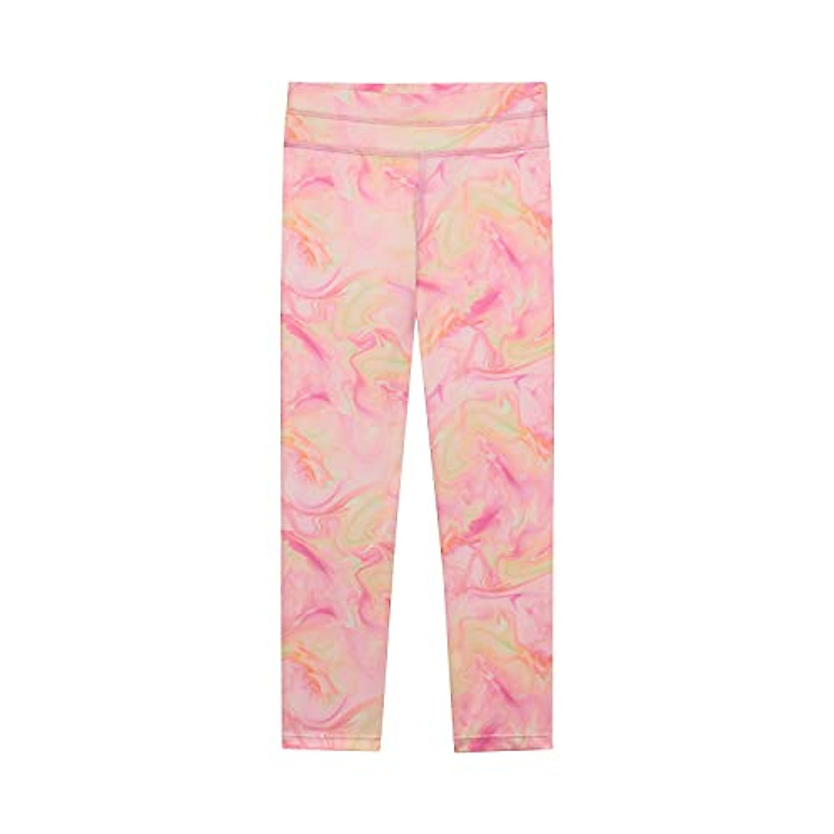 BTween Girls’ 4 Pack Leggings Set, Exercise, Sports Tights with Wide Waistband for Girls, Size 8 Black