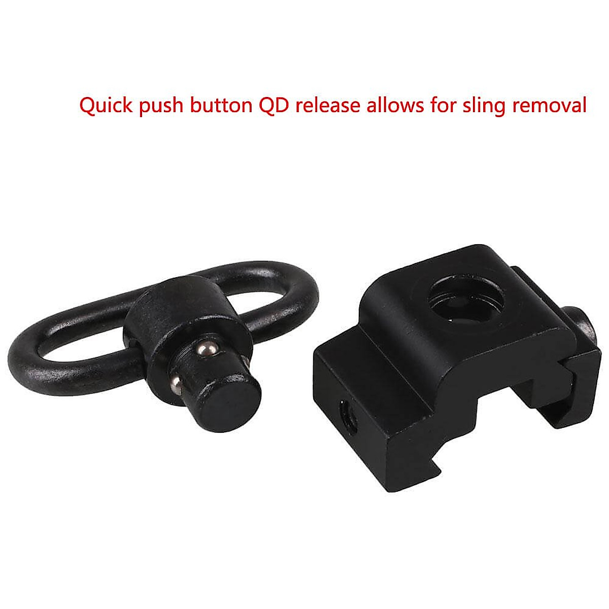 Xage QD Sling Swivel Mount - with Base Rail Mounted Push Button (Sling Attachment for Picatinny/Weaver)