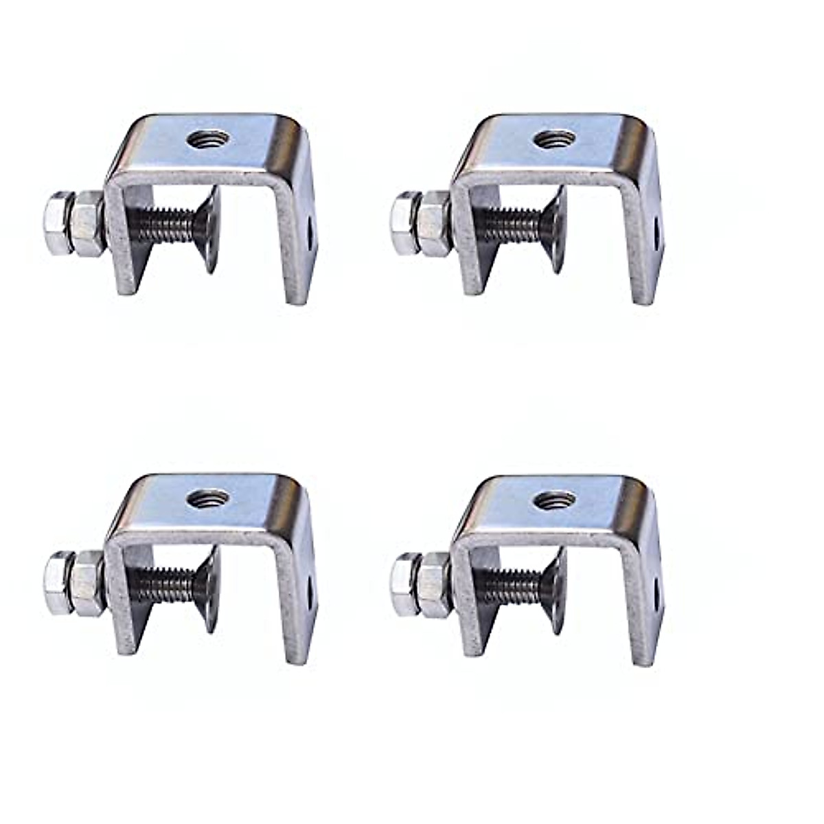 BOOHAO 4 PCS Stainless Steel C Clamp Tiger Clamp Woodworking Clamp Heavy Duty C-clamp With Wide Jaw Openings for Welding/Carpenter/Building/Household Mount