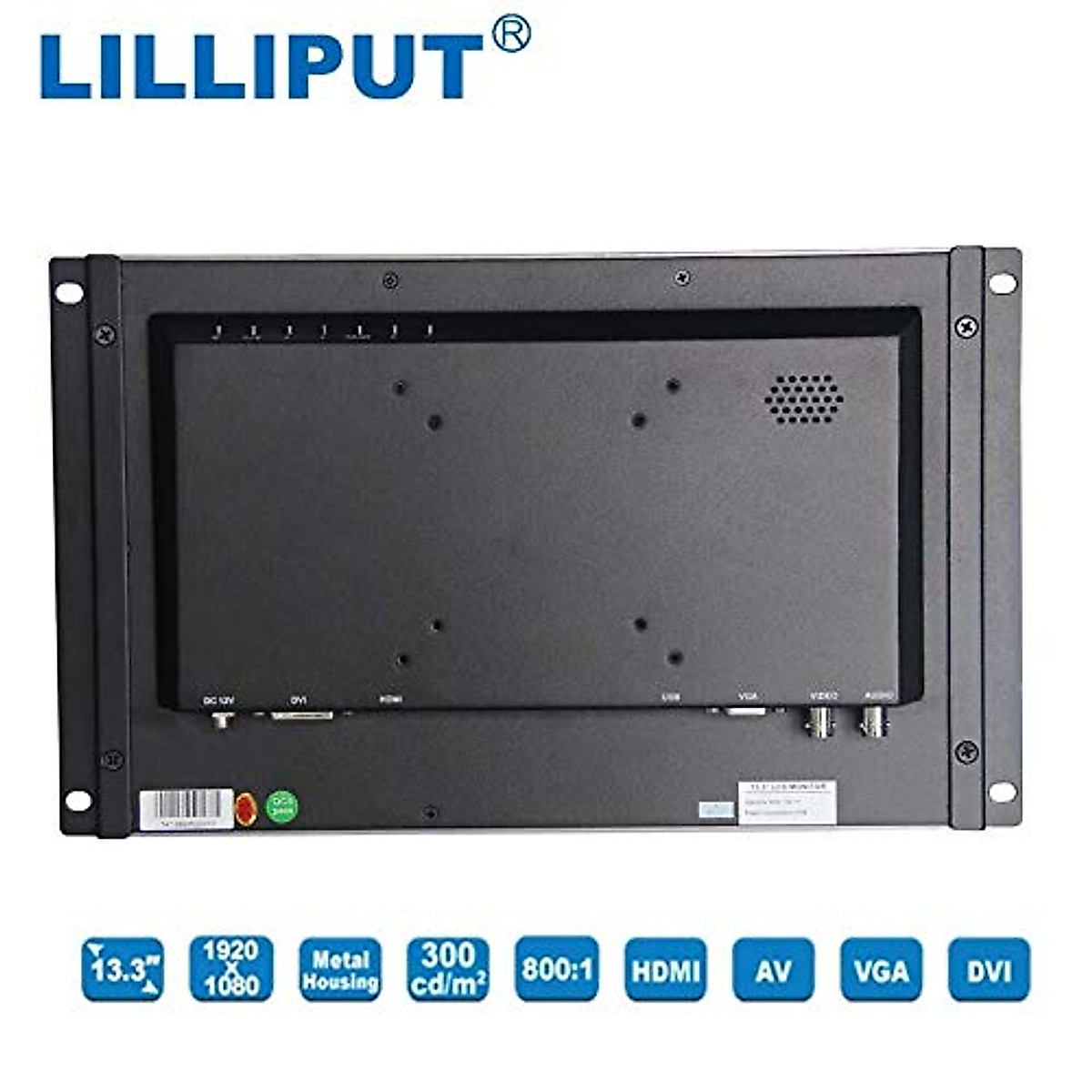 LILLIPUT 13.3 inch LED Displays TK1330-NP/C/T Full HD Industrial Capacitive Touch Monitor with HDMI, VGA, DVI & A/V inputs,
