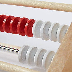 hand2mind 20 Bead Wooden Rekenrek, Abacus for Kids Math, Math Manipulatives Kindergarten, Counting Rack for Kids, Counters for Kids Math, Educational Toys for Elementary Kids (Set of 1)