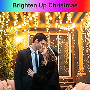 104ft 300 LED Halloween Outdoor String Lights with Remote, Waterproof Warm Yellow Plug in Fairy Light, 8 Modes Timer Twinkle Lighting for Bedroom Indoor Holiday Wedding Party Decoration