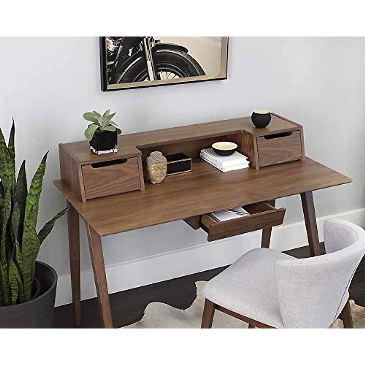 Sunpan Office Desk, Walnut (104825)