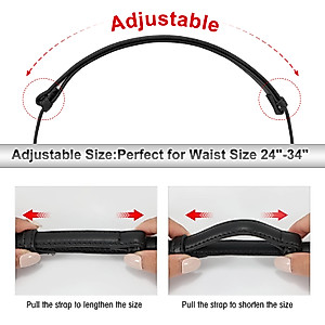 SUOSDEY Trendy Western Skinny Belts for Women Adjustable Leather Thin Waist Belt for Dresses with Vintage Buckle