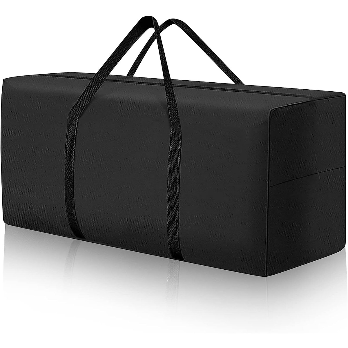 177 Gallon Outdoor Cushion Storage Bag 68 inch Extra Large Patio Furniture Cushion Storage Bag Waterproof Garden Cushion Storage Covers with Zipper and Handles Black (1 Pack, 68"L x 30"W x 20"H)