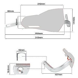 QXBER Hand Guards Dirt Bike Handguards For KLX RMZ CRF YZF SX EXC XCW SMR Dirt Bike ATVS Motocross Enduro, 7/8" 22mm and 1 1/8" 28mm Universal Fit for Motorcycle (black alloy-blue)