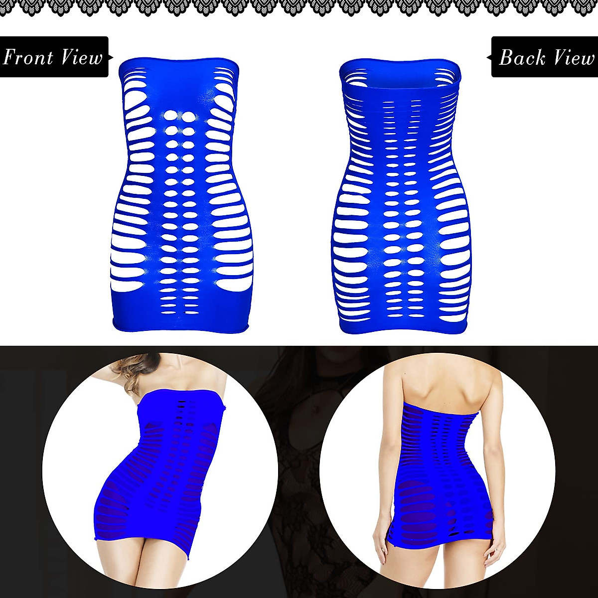 Geyoga 12 Pieces Women's Lingerie Smock Lingerie Swimsuits Coverup Sleepwear Dress for Women Favor (Multi Color)