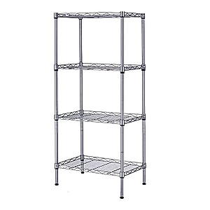 SINGAYE 4 Tier Shelf Adjustable Storage Shelf 350LBS Load Capacity Metal Storage Rack 17.32”L X 11.41”W X43.3” H