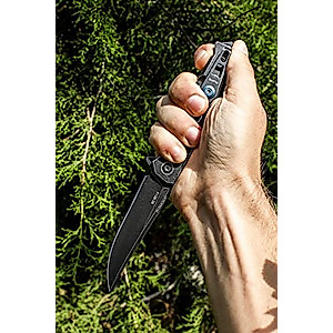 Ruike Folding Knive, Black, 420 Ss (P108-SB)