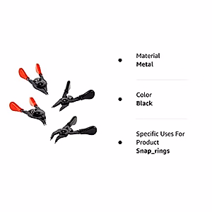 4 Piece Mini Snap Ring Pliers Set by Vector