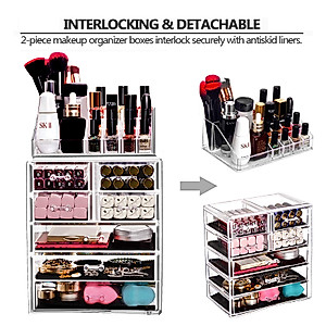 HBlife Makeup Organizer, 360 Degree Rotating Perfume Organizer Clear