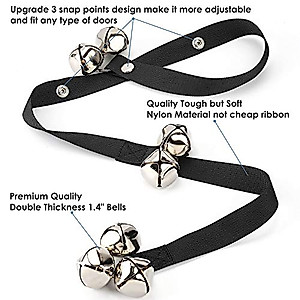 FOLKSMATE Dog Doorbells for Potty Training, 3 Snaps Adjustable Puppy Dog Door Bells with 7 Extra Loud Bells for Dogs Training, Housebreaking, Door Knob, Ring to Go Outside Puppy Pet Supplies