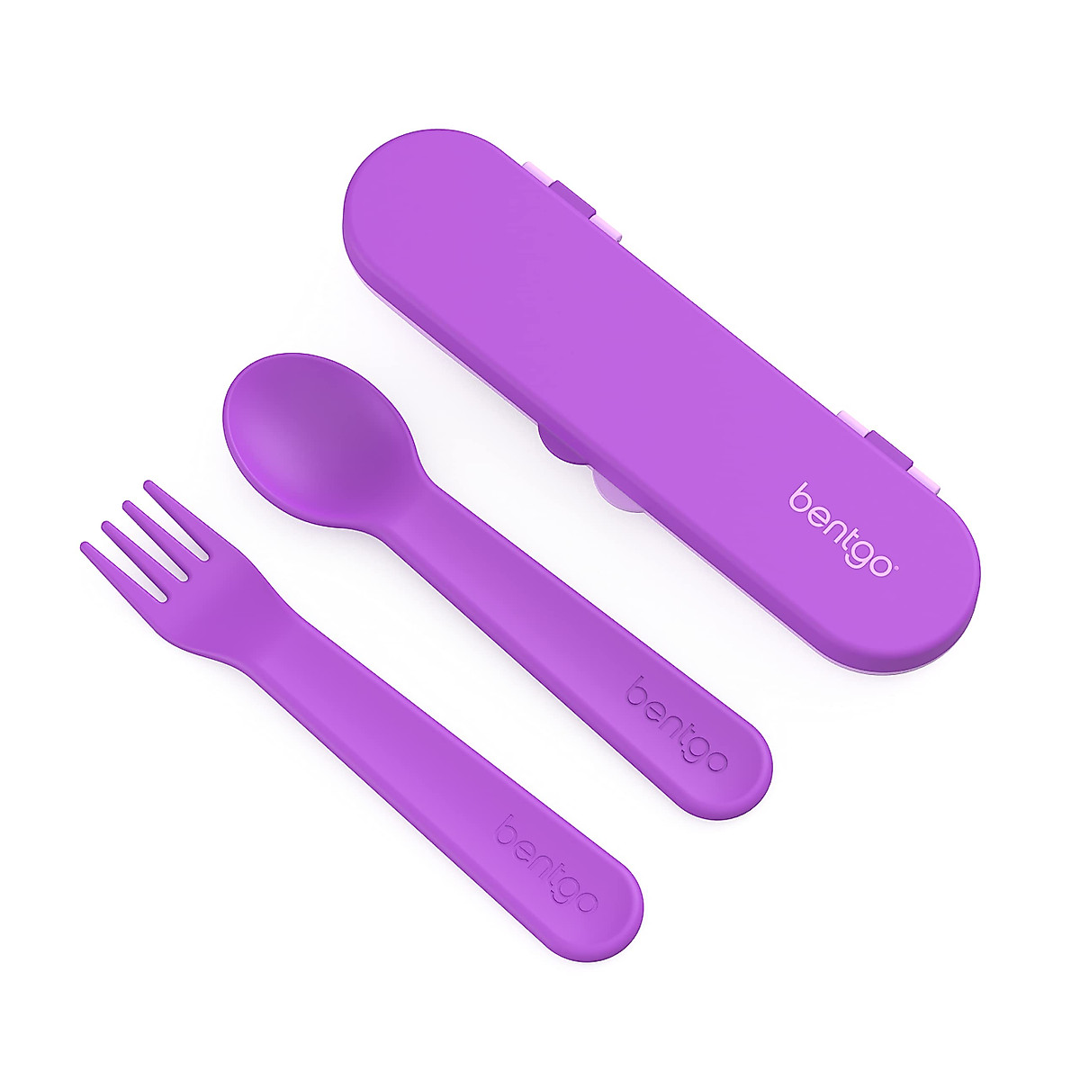 Bentgo® Kids Chill Lunch Box With Kids Reusable Plastic Utensils (Purple)