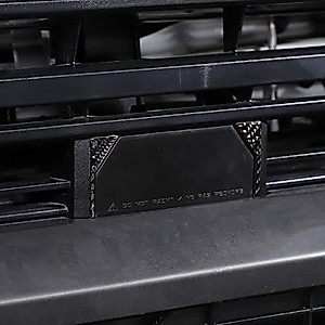 Soft Carbon Fiber Car Front Trailer Hook Decorative Sticker 2 Piece Set for Toyota Tundra 2022 2023 Car Accessories (Carbon Fiber)