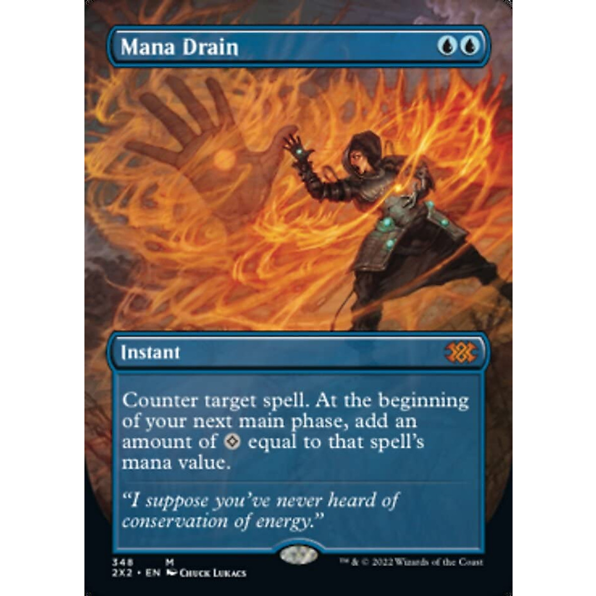 Magic: the Gathering - Mana Drain (348) - Borderless - Double Masters 2022