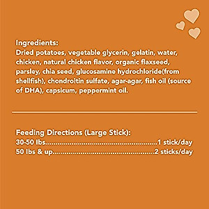 Get Naked Grain Free 1 Pouch 6.6 Oz Joint Health Dental Chew Sticks, Large