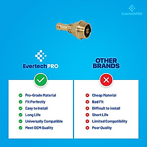 EveretchPRO 910-392 Hot/Cold Compression Stem with Bonnet for Faucets, Brass