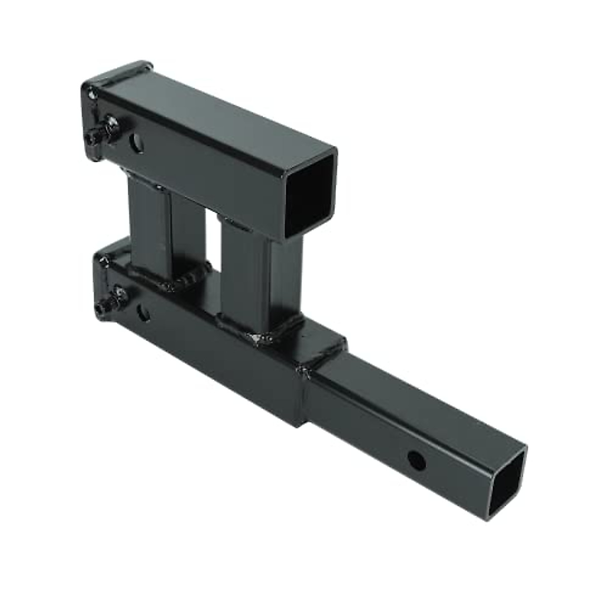 Dual 2" Trailer Receiver Hitch Rise-Drop Adapter Extender Extension Tow with Pin and Clip (GTW 4,000 lbs)