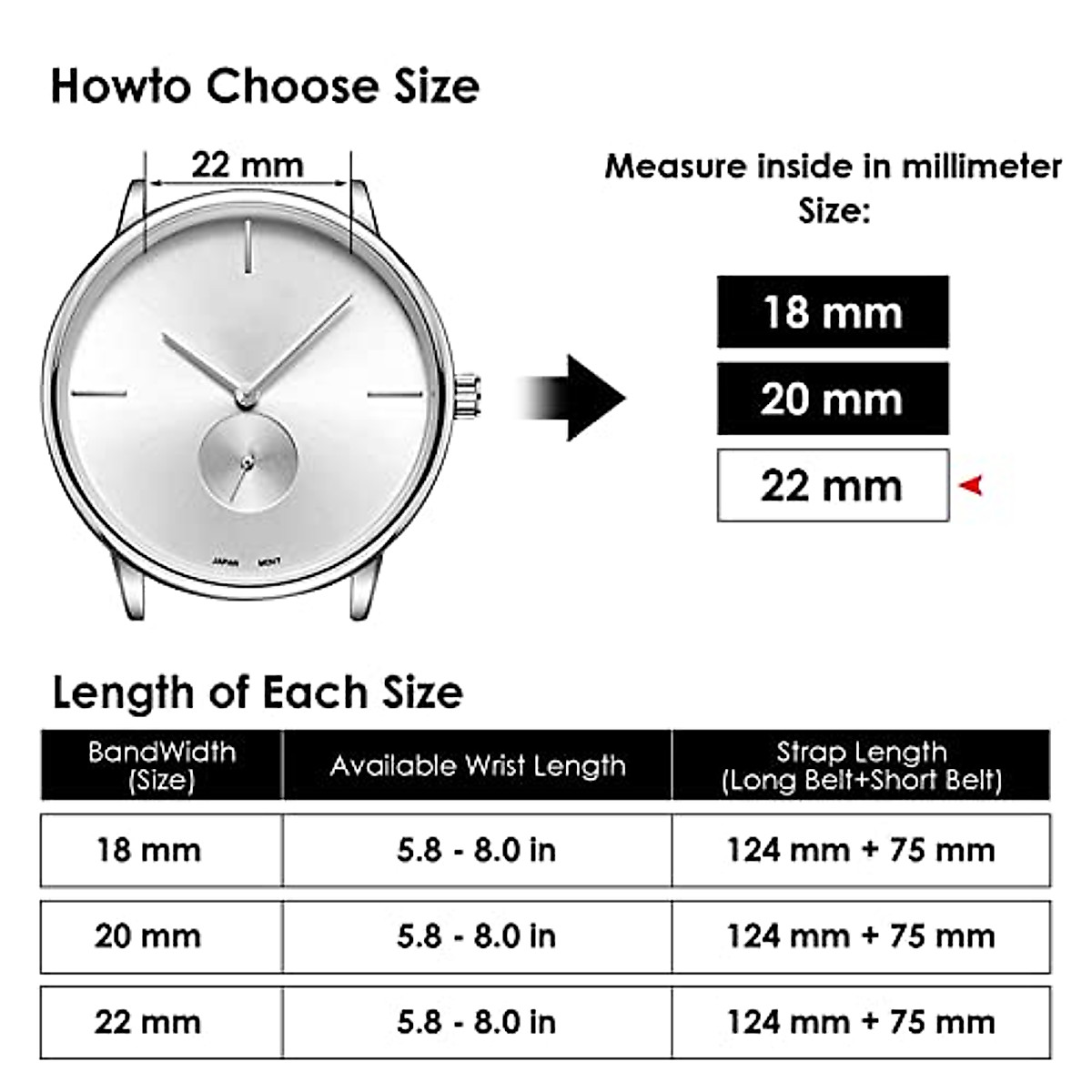 TIESOME Silicone Watch Bands, Quick Release Waterproof Soft Rubber Replacement Straps with Silver Plated Stainless Steel Buckle Compatible with Smart Watch Sport Watch for Men Women (22mm, Black)