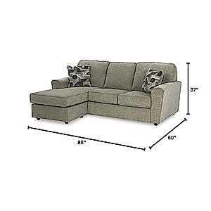 Signature Design by Ashley Cascilla Casual Sofa Chaise, Light Gray