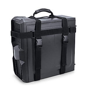 Trunab PC Tower Carrying Strap with Rubber Handle, Desktop Carrying Case Belt Computer Travel Holder with Pockets for Cable, Mouse, Ideal for Transporting On The Go - Patented Design