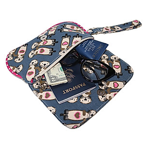 bungalow 360 Vegan Natural Canvas Wristlet (Sea Otter)