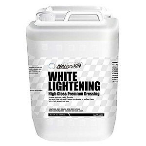Nanoskin WHITE LIGHTENING Premium Dressing 5 Gallons – Universal Thick Wipe-On Dressing for Car Detailing | Works on Tire, Vinyl, Rubber, Plastic & Trim | For Cars, Trucks, Motorcycles, RVs & More