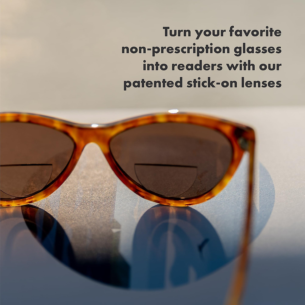 StickTite Lenses Small 28mm (Single Pack) – Stick-on bifocal lenses - Instantly convert sunglasses into magnified, bifocals. Reusable lenses (1 pair) 1.75 diopter