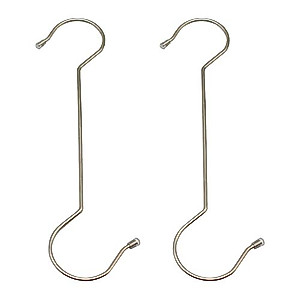 Maydahui 6PCS Extra Long 12" S Shaped Hooks Large Size Stainless Steel Metal Hooks for Bird Feeder, Plant Hanger, Tree Branch Hook, Clothes, Outdoor Lights