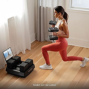 NordicTrack 50 Lb iSelect Adjustable Dumbbells, Works with Alexa, Sold as Pair