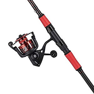 PENN 7’ Fierce III LE Fishing Rod and Reel Spinning Combo, 1 Piece Fishing Rod, Size 4000 Reel, Right/Left Handle Position, Suitable for Inshore Fishing
