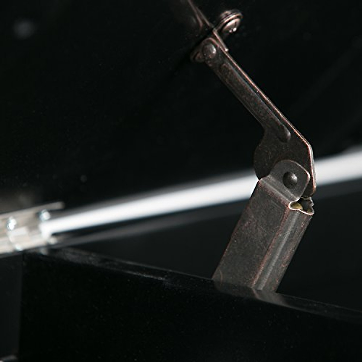 SIMPLIHOME Adams SOLID WOOD 48 Inch Wide Contemporary Entryway Storage Bench with Safety Hinge, Multifunctional Rustic in Black, For the Living Room, Entryway and Family Room