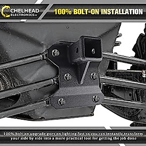 Chelhead Maverick X3 Hitch, 2" Heavy-Duty UTV Rear Hitch Receiver Hitch Plate Fits Standard 2 inch Attachments Compatible with 2017-2023 Can Am Maverick X3 Accessories Hitch