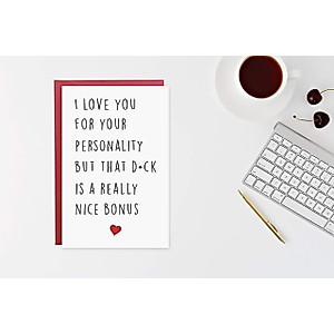 Naughty Anniversary Cards,Rude Funny Birthday Valentine's Day Card for Boyfriend Husband Him Fiance Mens