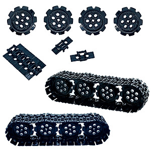 108Pcs Technical Parts Tank Track Wheels Treads Chain Links Motorcycle Car Accessories Building Blocks Toys for 6-12 Years Old Boys Kids Gift Tight fit Major Brands