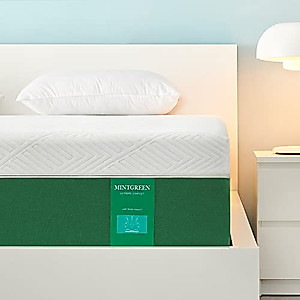 mintgreen Full Size Mattress 8 Inch Ge Memory Foam Mattress in a Box, Premium Bed Mattress with Breathable Soft Cover - Medium Firm Feel-Ventilated Design & CertiPUR-US Certified Foam Full Mattress