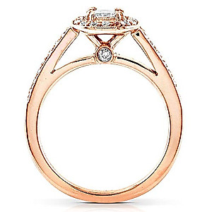 Kobelli Diamond Engagement Ring 1/2 carat (ctw) in 14K Rose Gold, Size 7, Rose Gold