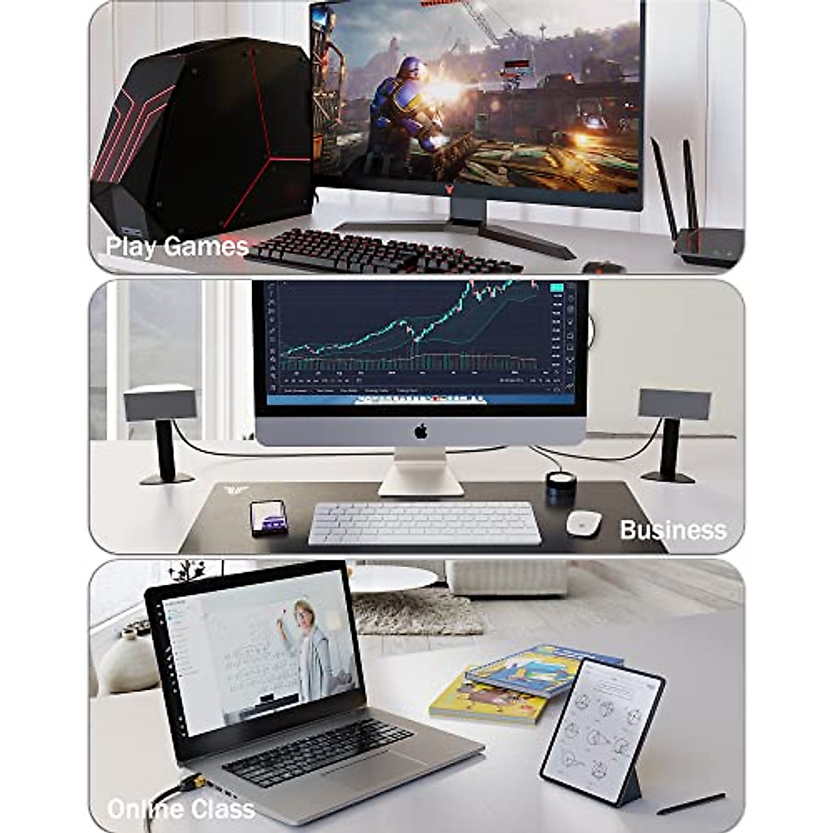 Tesmax Cat 8 Ethernet Cable for Gaming 6FT, Heavy Duty High Speed 26AWG 2000Mhz with Gold Plated RJ45 Connector, Fast Ethernet Cable for Gaming, S/FTP Weatherproof for Router, Modem, PC, PS5, Xbox