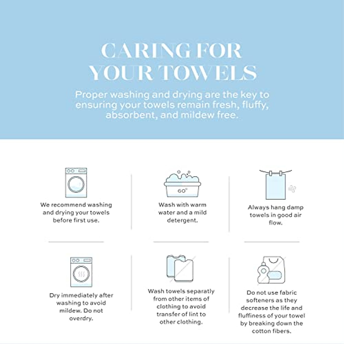 White Classic Luxury Bath Sheet Towels | 2 Pack Luxury Bath Mat | 2 Pack Bundle (Light Blue)