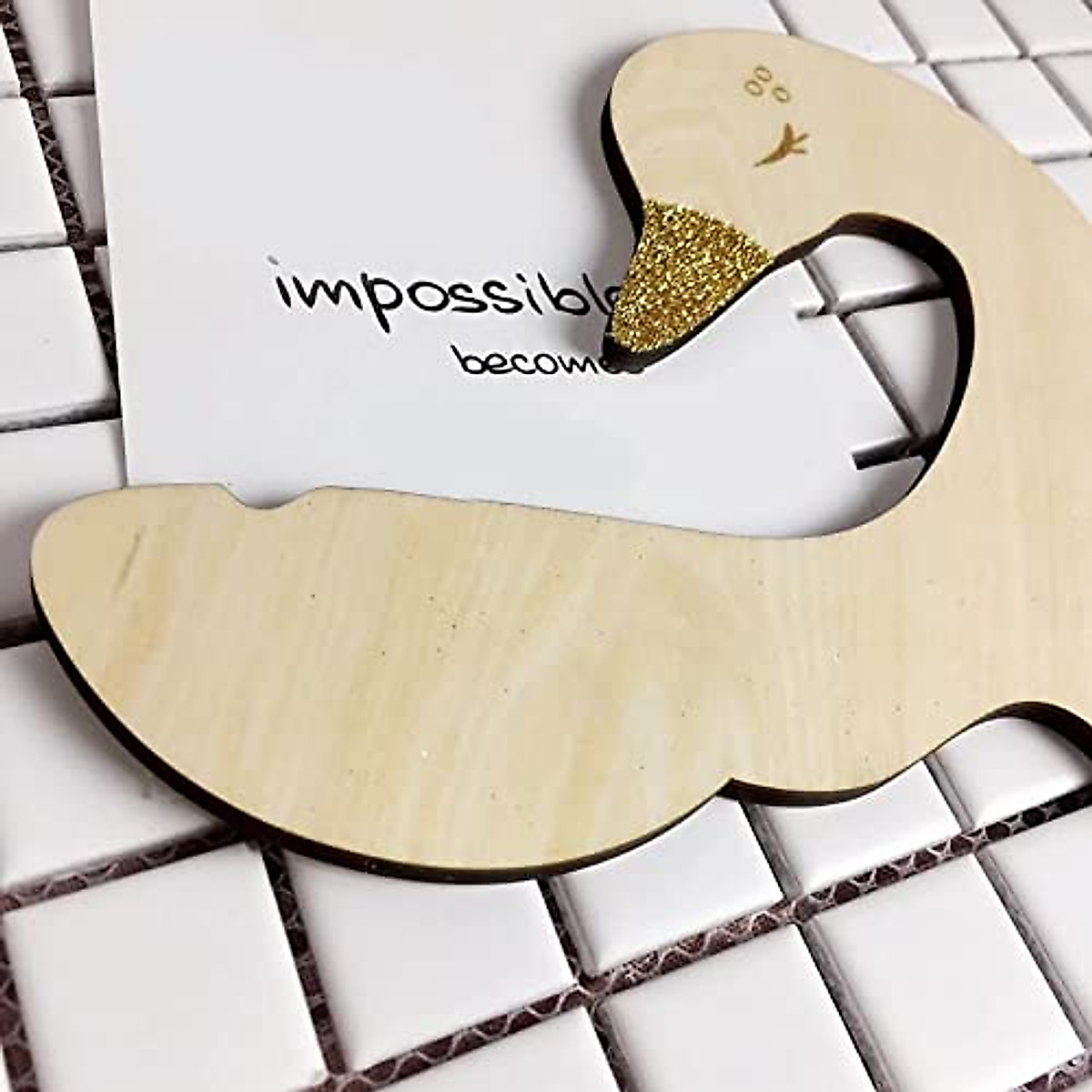 Baby Hangers for Nursery, 2 Pack Wooden Swan Shape Baby Hangers with Ribbon Bowknot - Lovely Child Hangers for Infant Toddler Princess Dress Skirt Pants, 9.8 Inches for Space Saving Baby Room Decor