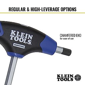 Klein Tools JTH68M T-Handle Hex Key Set, Metric Sizes Allen Wrench Set with 6-Inch Blades, Stand Included, 8-Piece